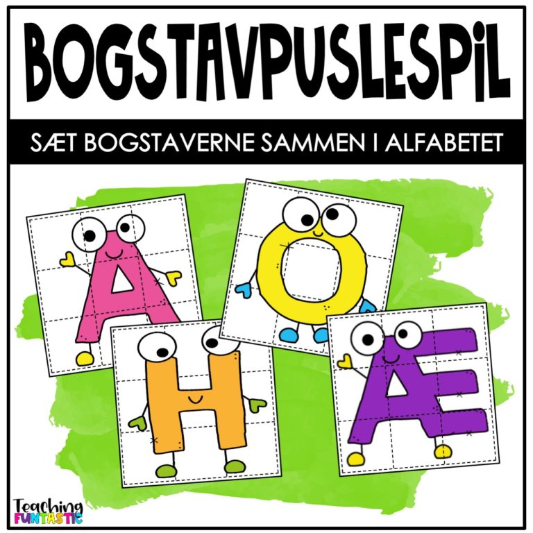 Bogstavpuslespil til alfabetet - Teaching Funtastic